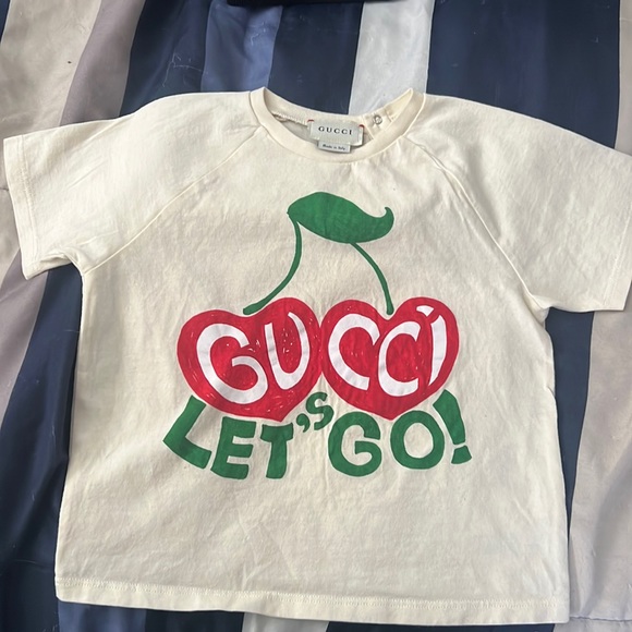 Gucci | Shirts & Tops | Gucci Lets Go Tshirt Off White | Poshmark